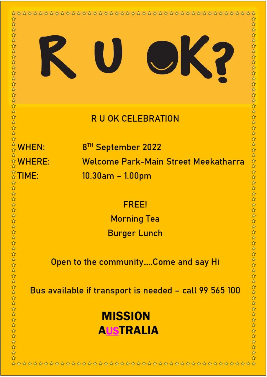 R U OK? Day » Shire of Meekatharra
